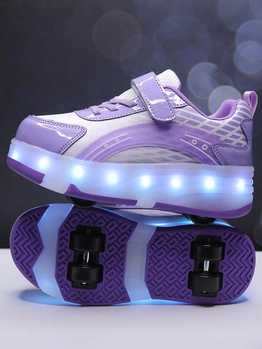 Zapatos con ruedas para niños, Heelys con luces LED para niños y niñas ...