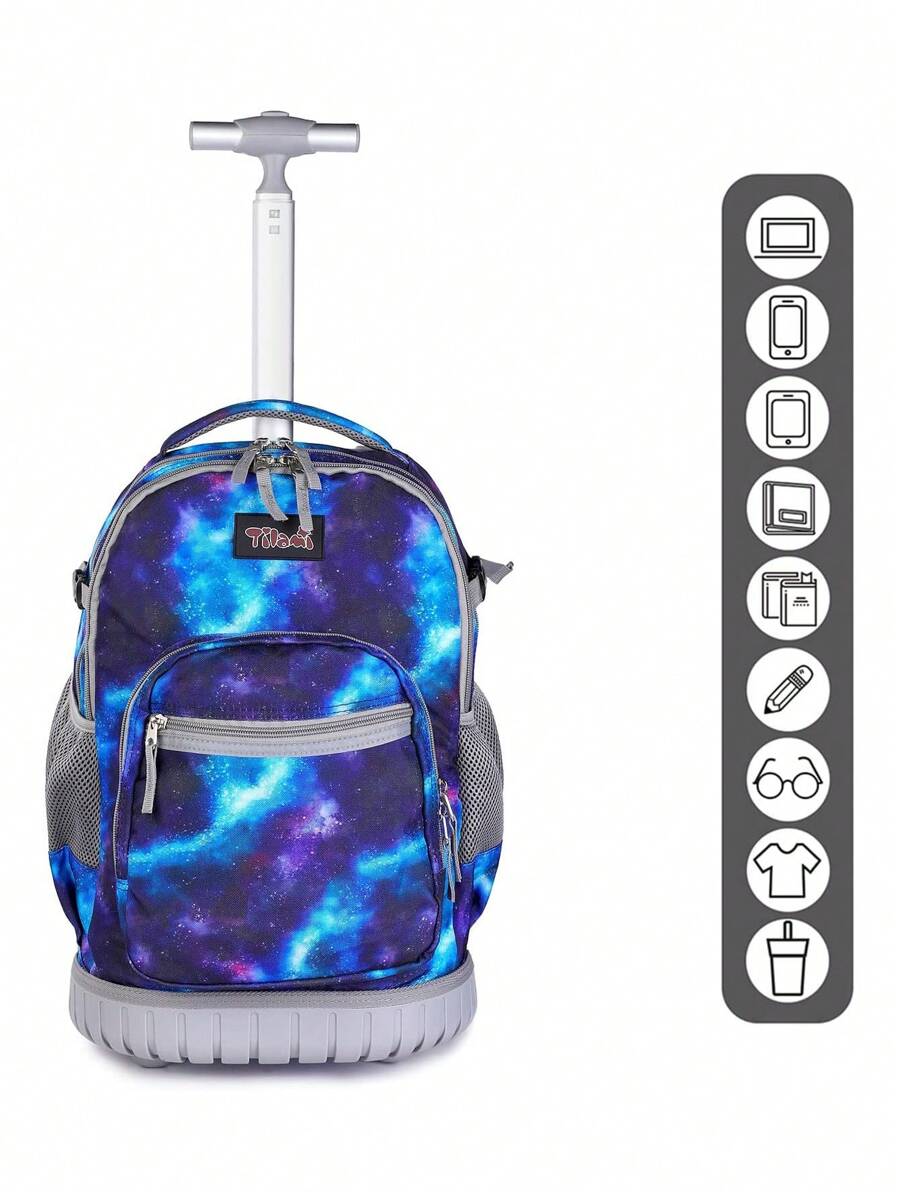 Tilami Rolling Backpack Armor Luggage School Travel Book Laptop 18 Inch ...