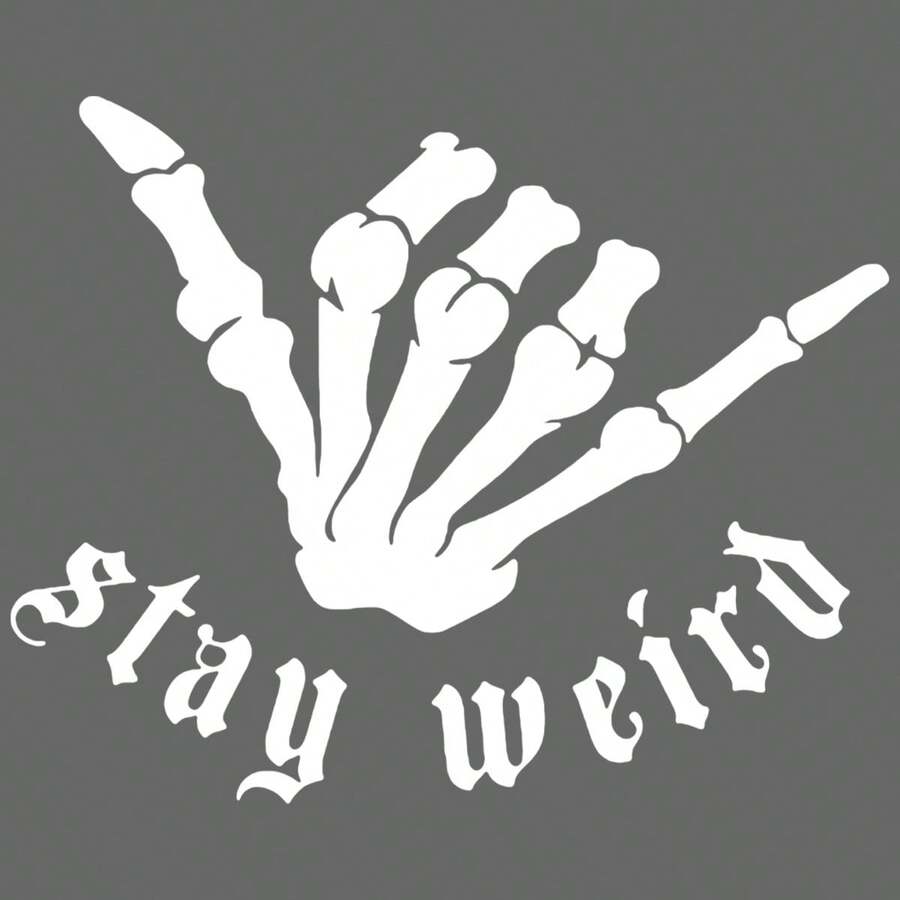 Stay Weird Skeleton Hand Decal - Holographic - Sparkle - Car Decal ...