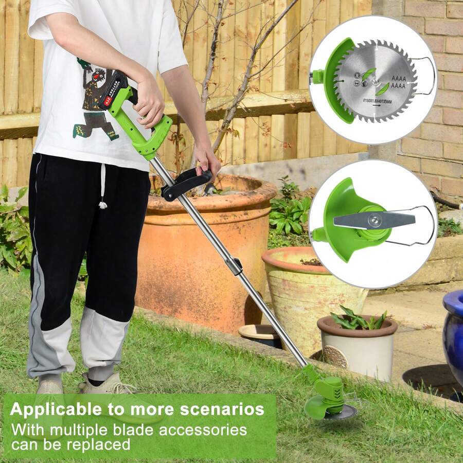 Lawn Eater, Electric Lawn Mower Cordless Trimmer, Telescopic Rod Lawn ...