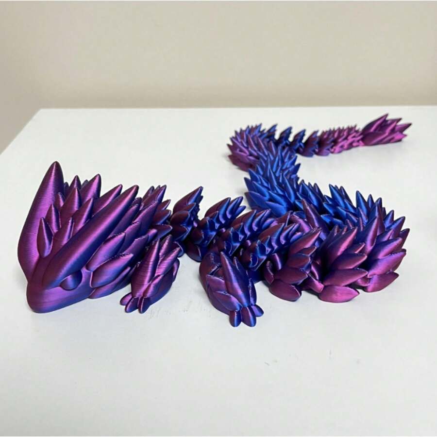 3D Printed Color-Changing Dragon Crystal Dragon Fidget Toy Flexible ...