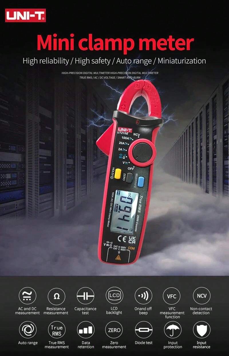 UNI-T UT61E+ Digital Multimeter Meter True 1000V AC Ammeter Voltmeter ...