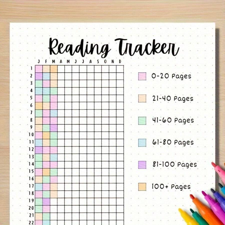 10pcs A5 Reading Tracker Journal Pages - Reading Log - Planned Reading ...