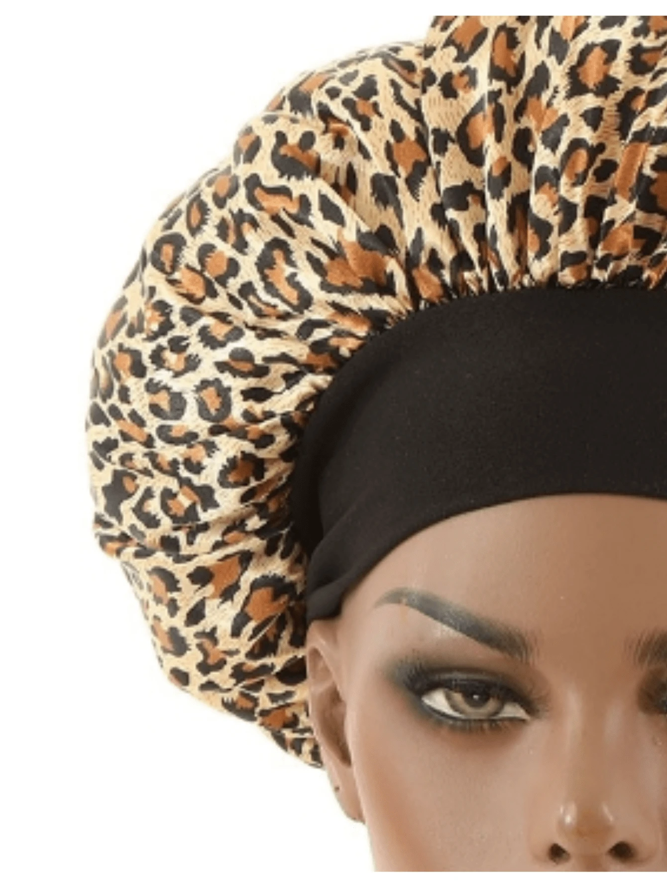 Lyocell Leopard Print Silk Bonnet - Soft, Curl Enhancing, Unscented ...
