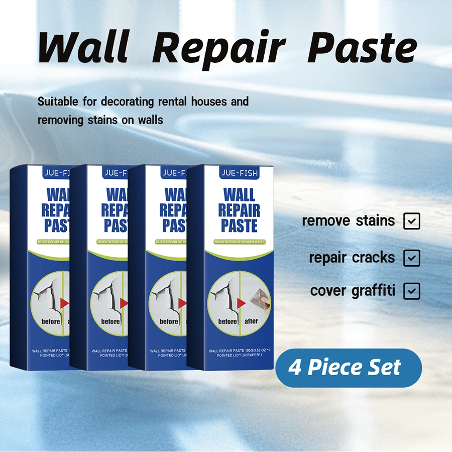 4-Piece Wall Repair Paste Household White Wall Crack Repair Paste To ...