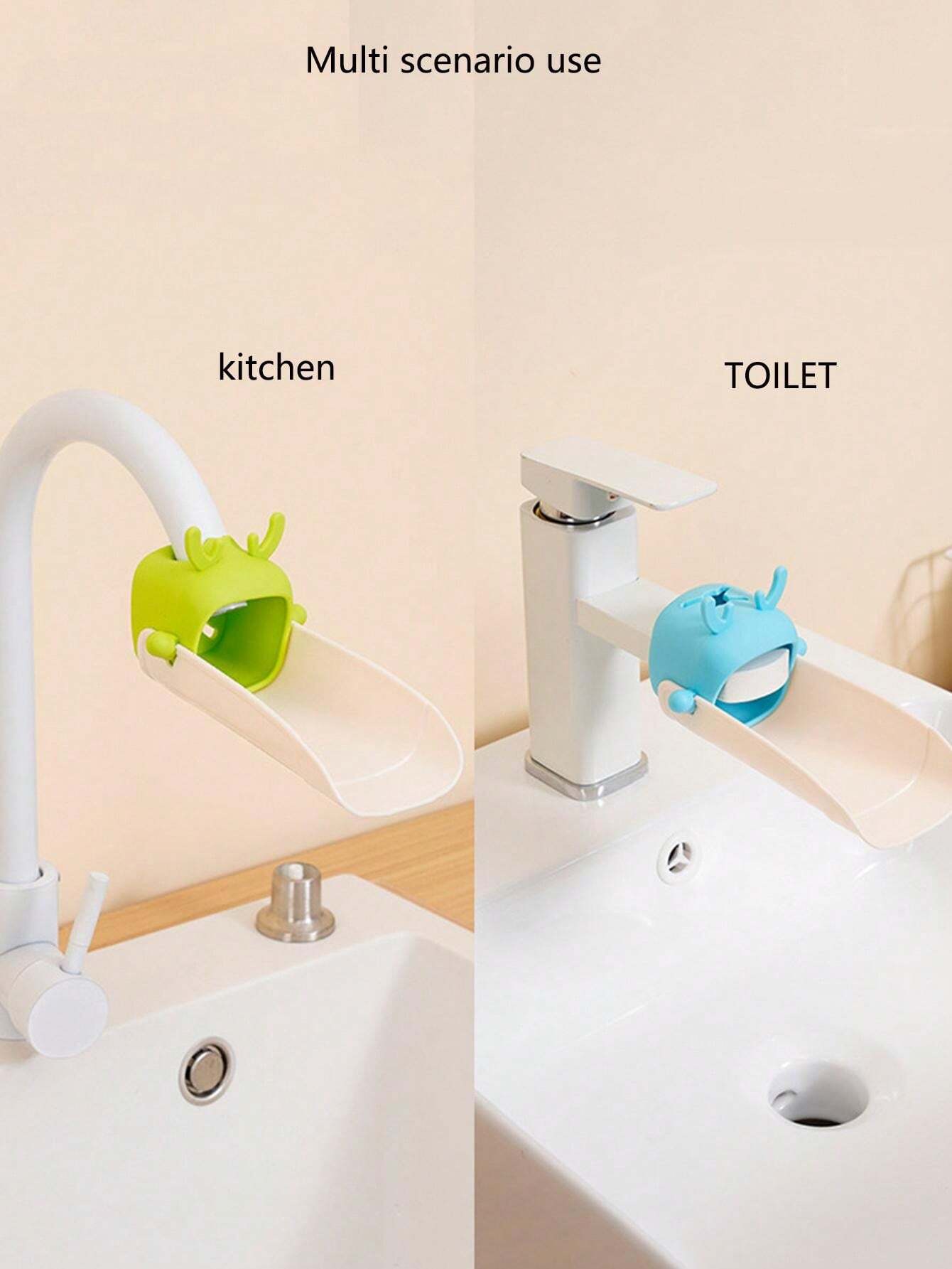 Cute Cartoon Deer Water Faucet Extender, Kid-Friendly Splash Proof ...