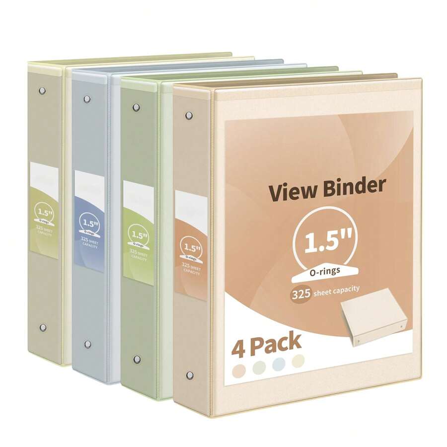 3 Ring Binder, Clear View Binder Three Ring (Fit 8.5x11 Inches) For ...