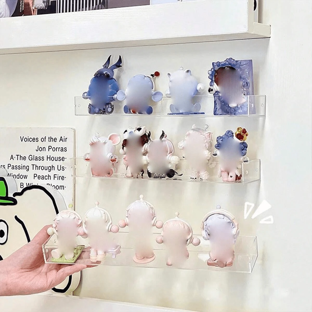 1pc Transparent Display Stand, Wall-Mounted Blind Box, Action Figure ...