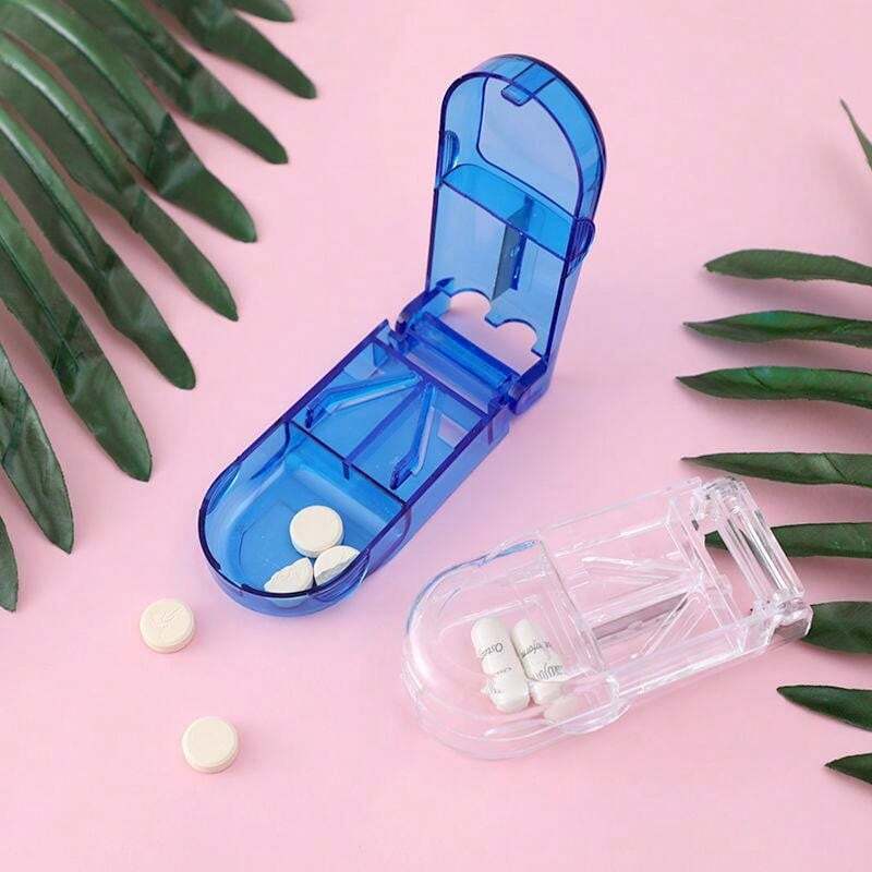2 Packs Mini Pill Organizer - Portable Medication Divider Box For Easy ...