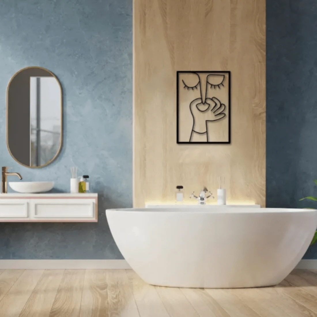 Funny Toilet Metal Wall Art, Funny Bathroom Sign, Minimal Line Art ...