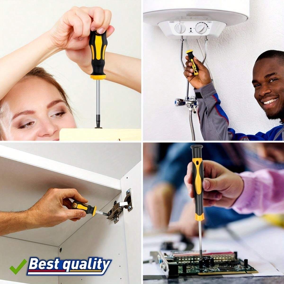 43pcs Chrome Vanadium Steel Magnetic Screwdriver Set With Case, Flathead, And Hex Bit Precision ...