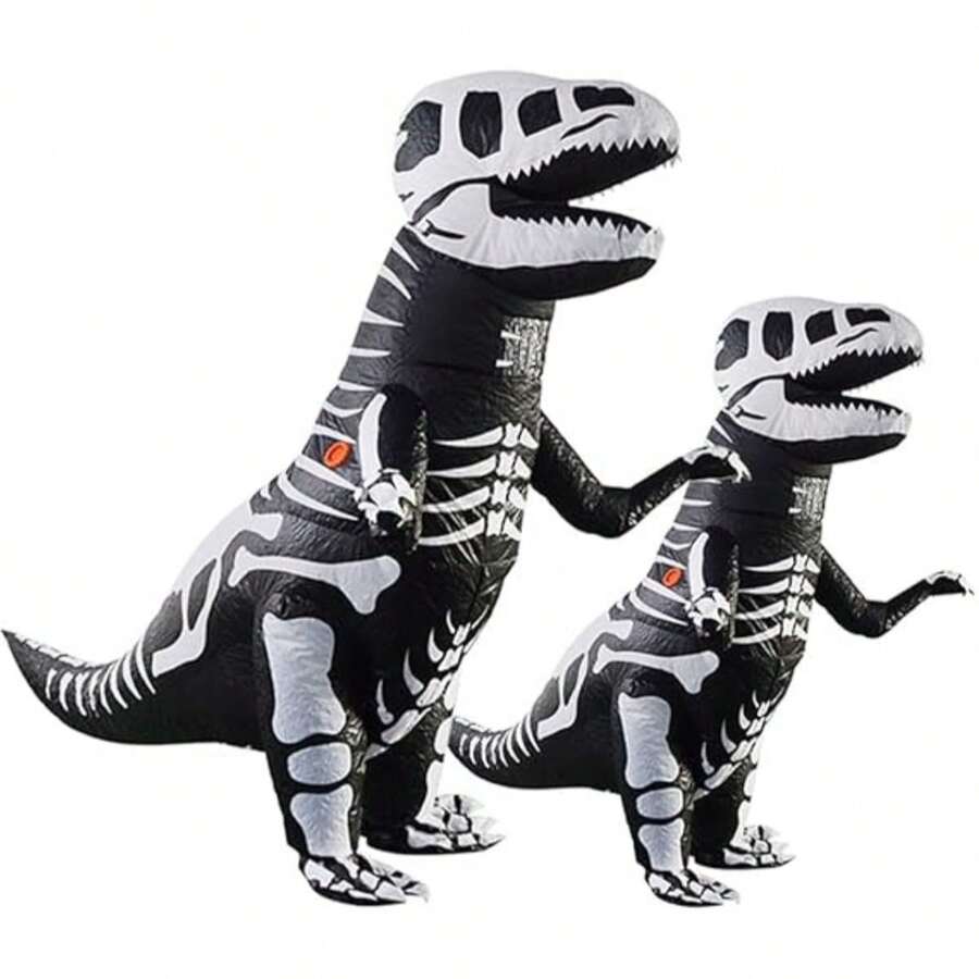 Inflatable Dinosaur Costume Fan Operated-Skeleton Ribs Dinosaur ...