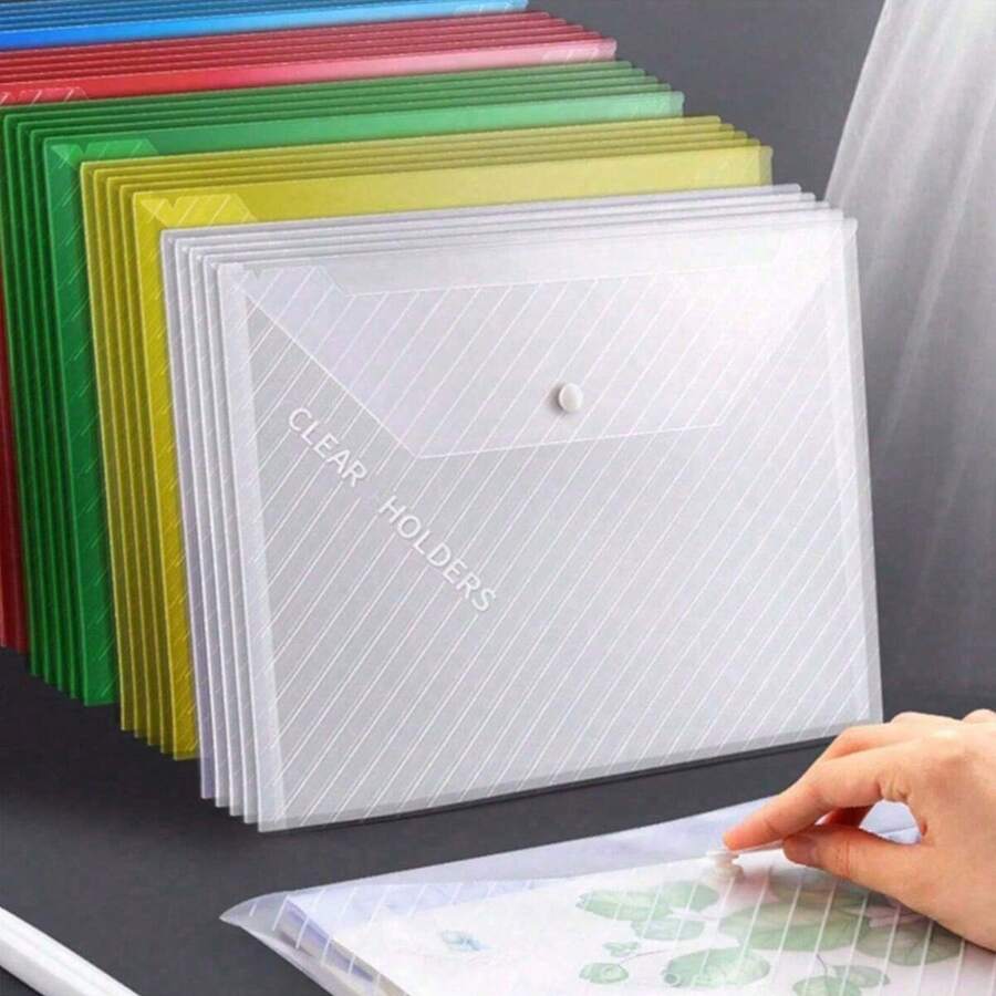 Chemises de classement, 1/2/4/6 pièces Enveloppes en plastique ...