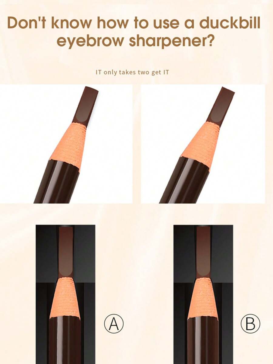 Eyebrow Pencil Sharpener, Duck Bill Sharpener Auxiliary Tool, Beginner ...