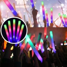142pcs Glow Sticks Set Party Supplies 30pcs LED Foam Sticks 12pcs LED ...