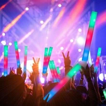 142pcs Glow Sticks Set Party Supplies 30pcs LED Foam Sticks 12pcs LED ...