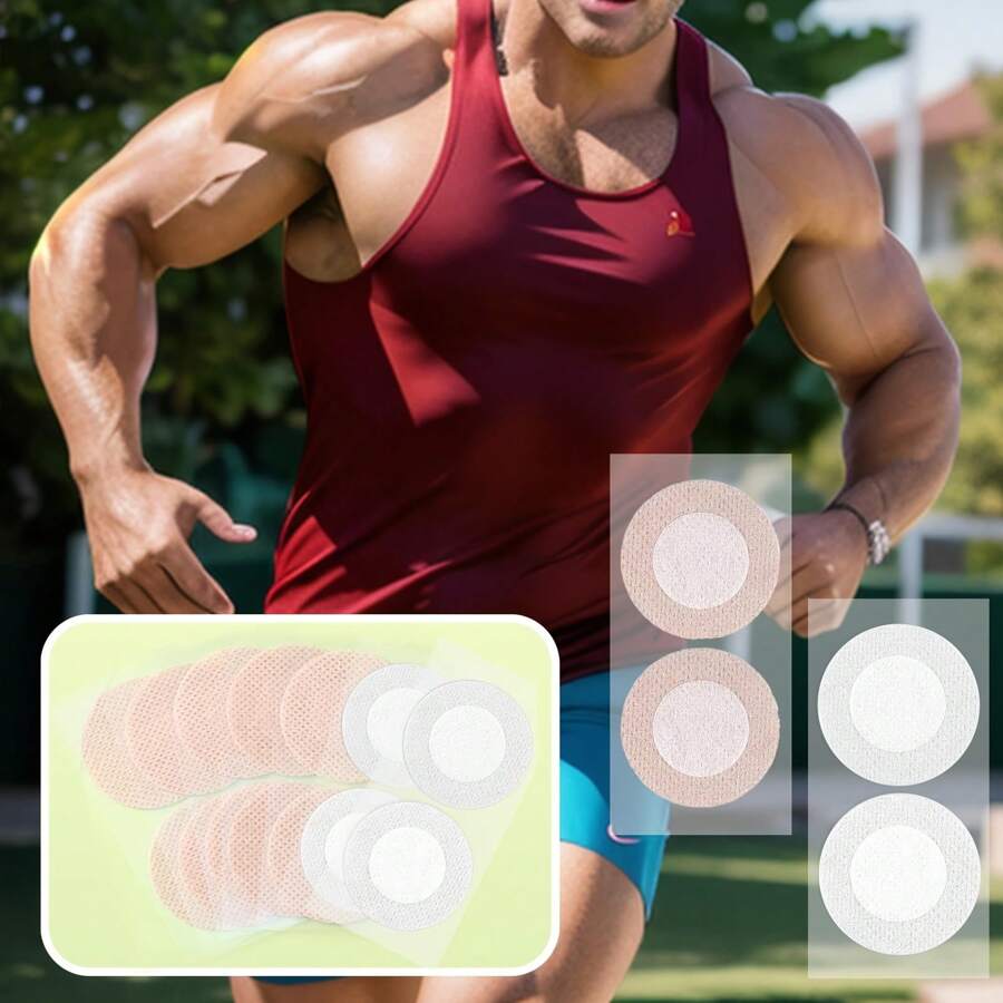 Men Anti-Chafing Disposable Nipple Covers, Invisible Nipple Pasties For ...