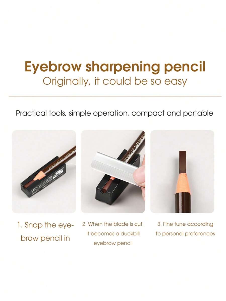 Eyebrow Pencil Sharpener, Duck Bill Sharpener Auxiliary Tool, Beginner ...