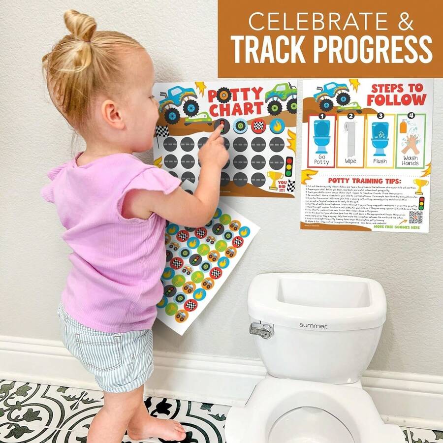 Truck Potty Training Chart For Toddlers Boys - Potty Chart For Boys ...