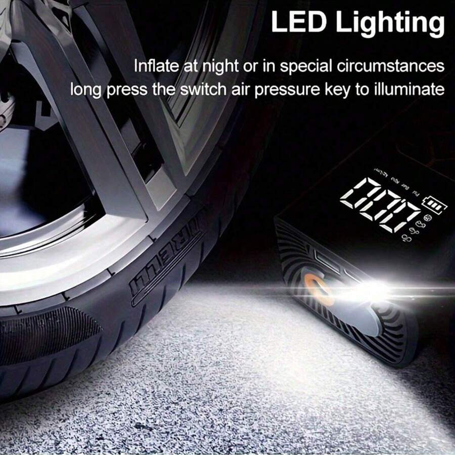 Portable Air Compressor Pump, Corded Tire Inflator, Car Air Pump, For ...