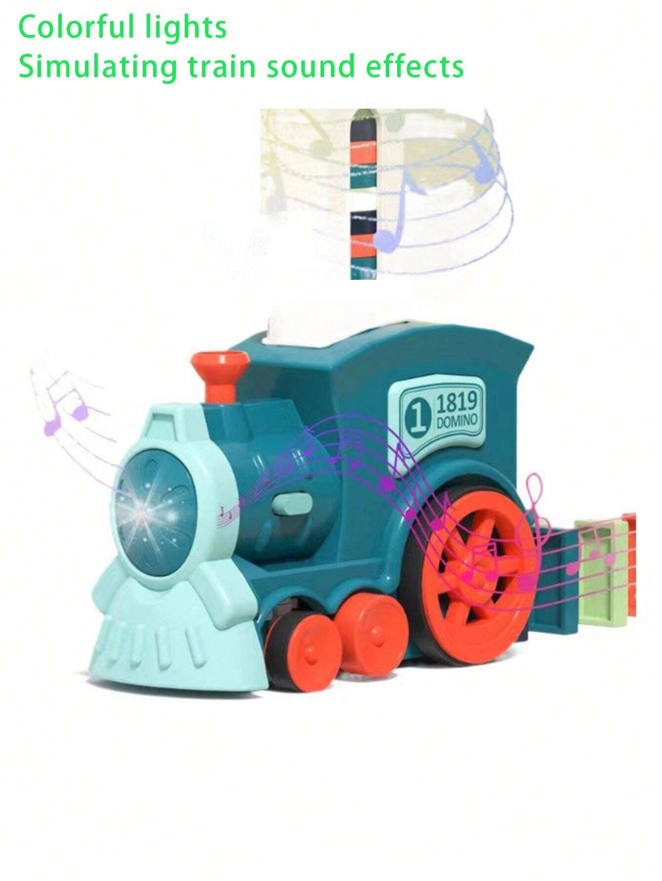 Domino Train Automatic Knockdown Toy, Multi-Color Options (Accessory ...