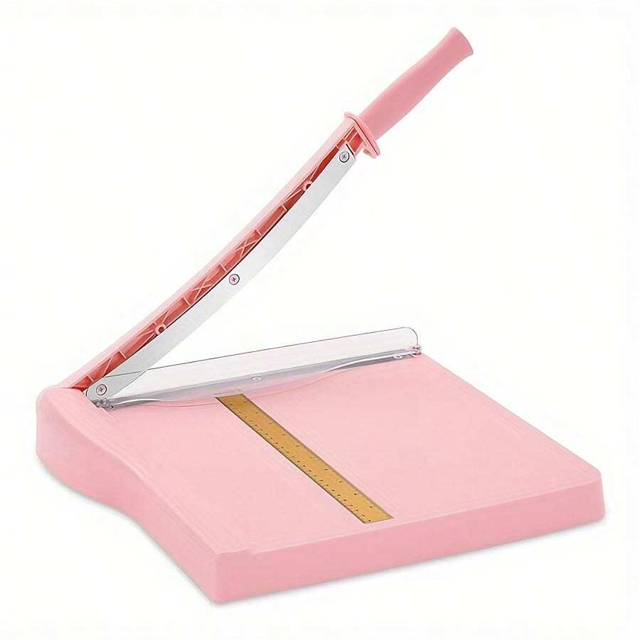 16-Sheet Heavy Duty Pink Paper Cutter With Safety Guard, Ideal For ...