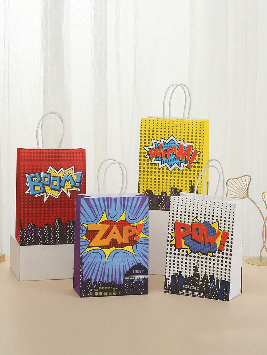10pcs/12 Pieces Superhero Party Bags Cartoon Superhero Goodie Bags Hero ...