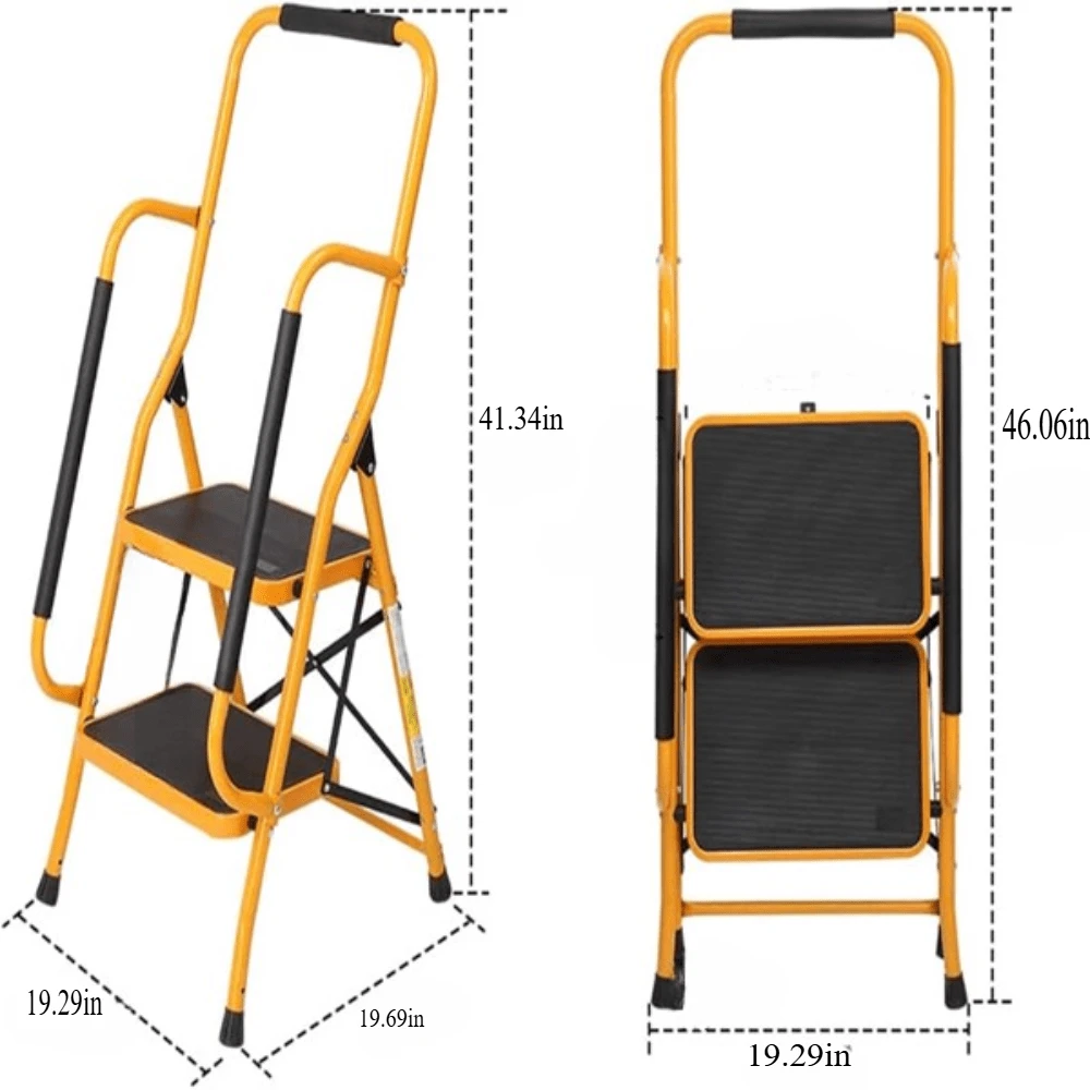 Iron 2-Step Ladder With Handrails Ginger | SHEIN USA