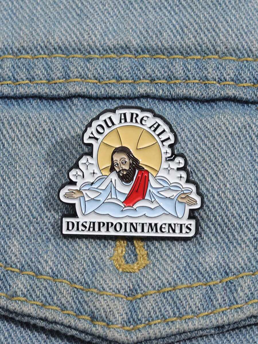 1Pc Creative Jesus Christ Enamel Brooch, Fun Cartoon Faith Character ...