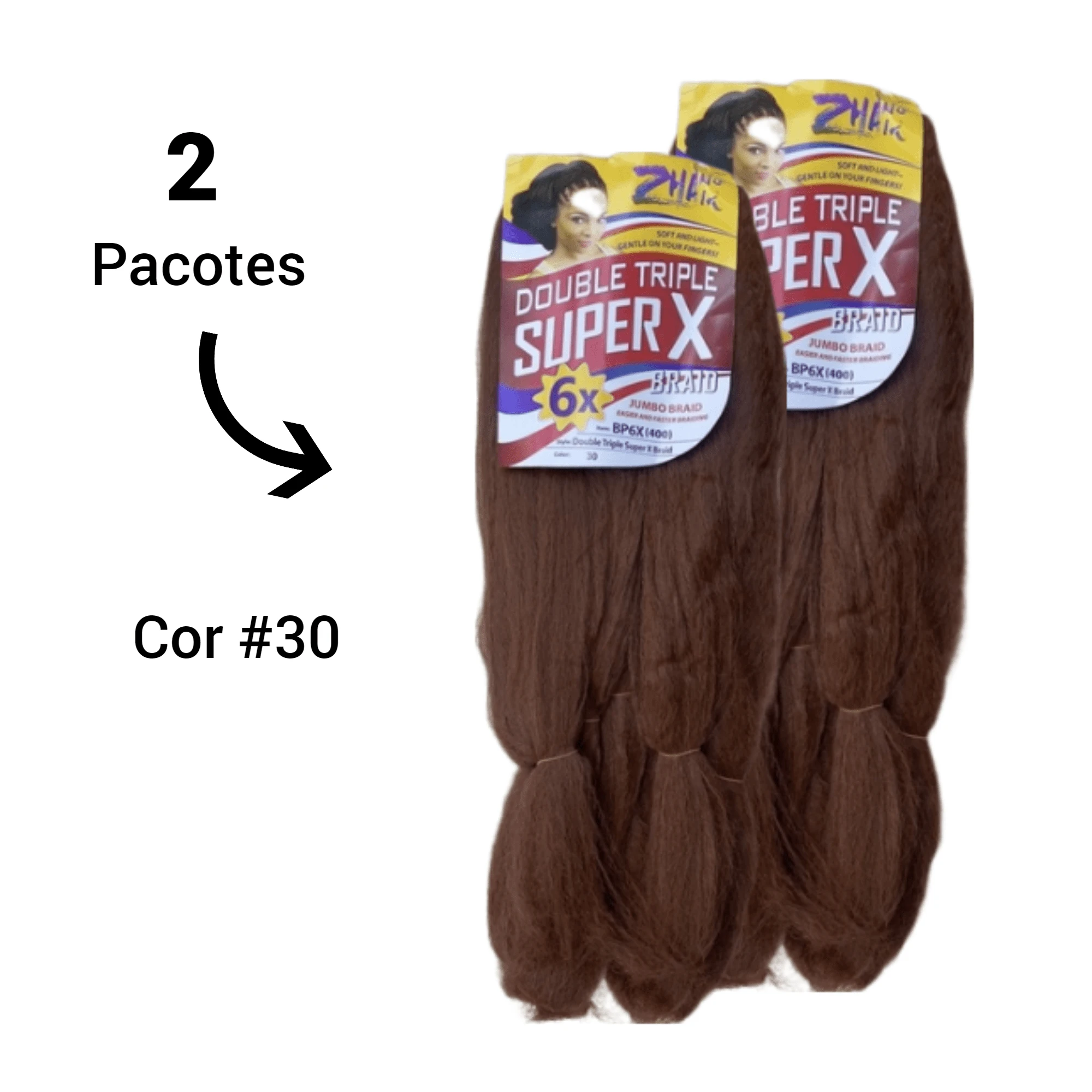 Kit 2 Jumbo Packs Supex Pack X 400g Each - Jumbo For Crochet Box Braids ...