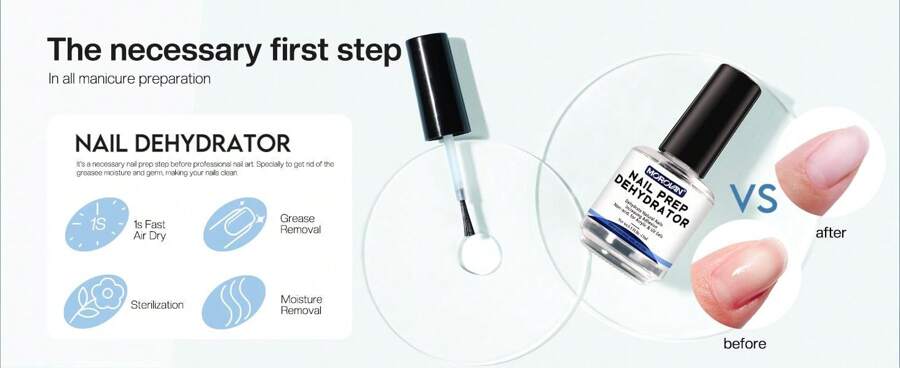 Morovan Professional Natural Nail Prep Dehydrating Acid-Free Primer ...