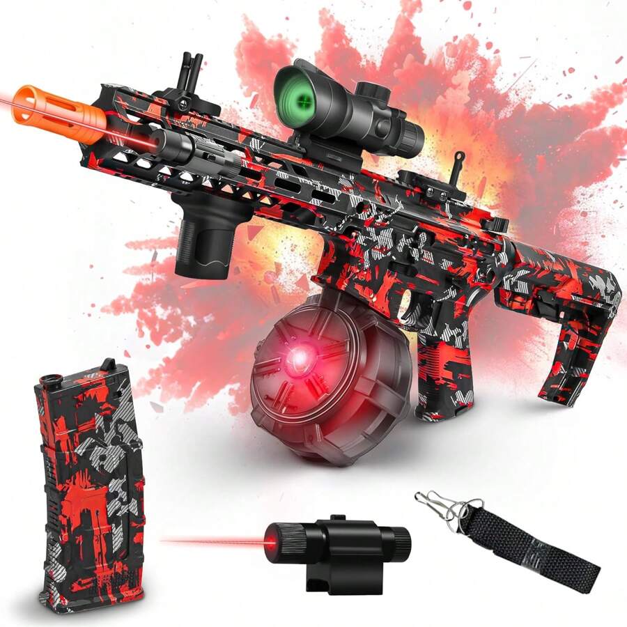 Large Gel Ball Blaster With Drum, Manual & Automatic Dual Mode Splatter ...