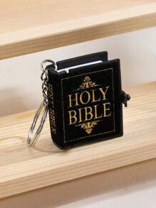 1pc Popular English HOLY BIBLE Christian Jesus Mini Bible Keychain Non ...