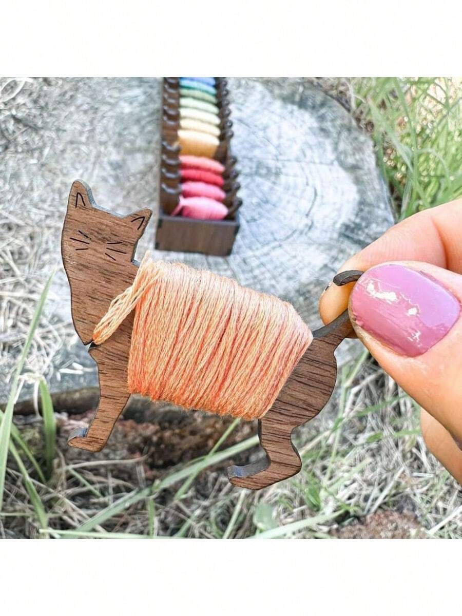 Wooden Animal Bobbin Set Creative Cute Shape Animal Spool Set | SHEIN EUR