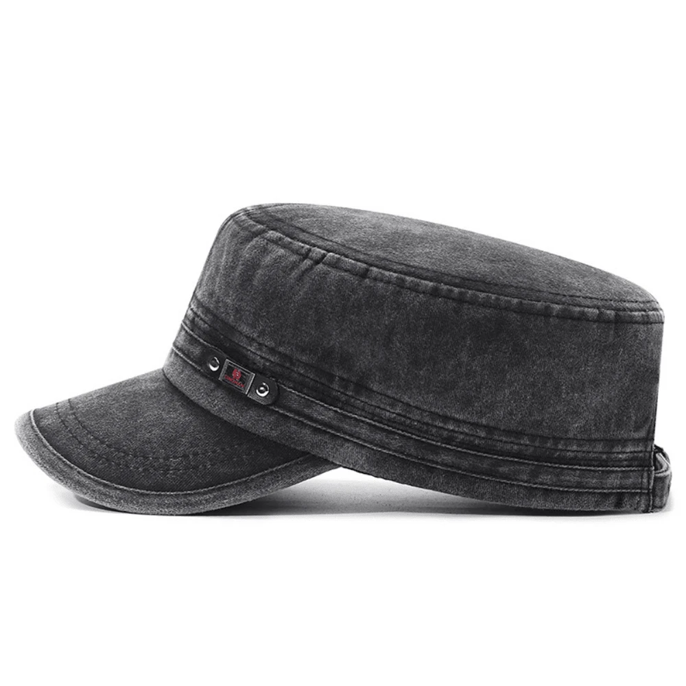 Washed Military Caps Cadet Army Caps Flat Top Military Caps Cadet Cap ...