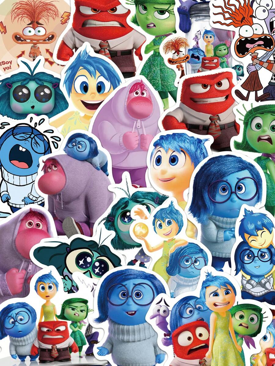 50pcs Inside Out Themed Waterproof Stickers For Phone Cases, Laptops ...