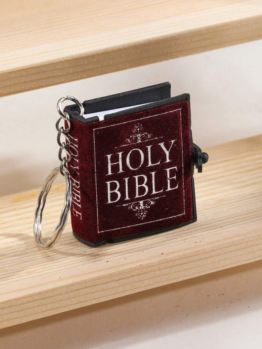 1pc Popular English HOLY BIBLE Christian Jesus Mini Bible Keychain Non ...