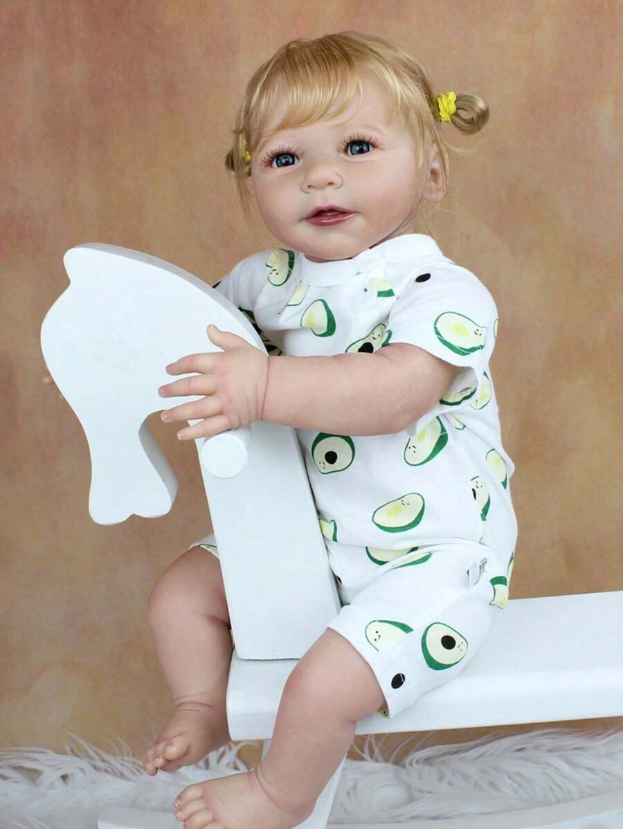 Realistic 55 CM Soft Vinyl Reborn Lisa Doll With Hand-Painted 3D Skin ...