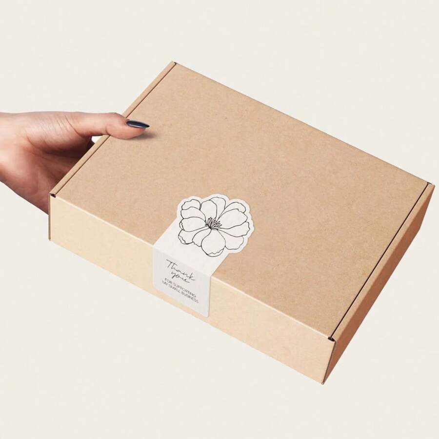 50 Pcs Mini Asymmetric Rectangular Sealing Stickers Gift Packaging Box ...