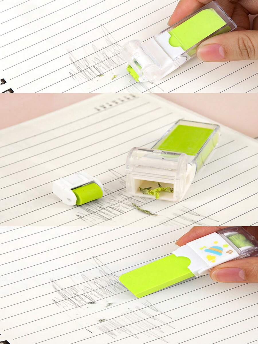 4pcs Creative Roller Eraser For The Start Of School Season, Cute ...