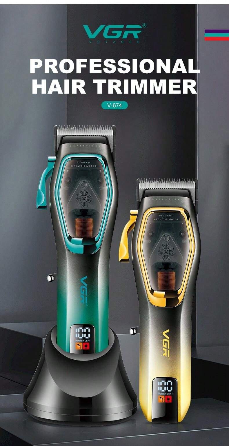 VGR VGR Hair Clipper Cordless Hair Trimmer Professional Haircut Electric Hair Cutting Machine ...