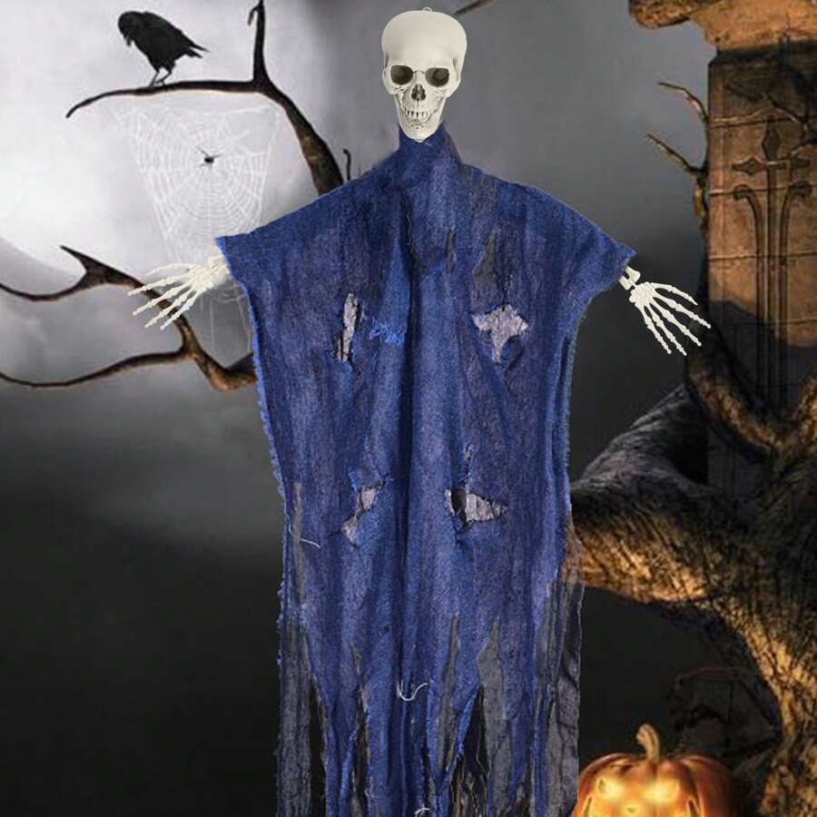5.4FT Poseable Skeleton Prop Life Size Plastic Halloween Human Bones ...
