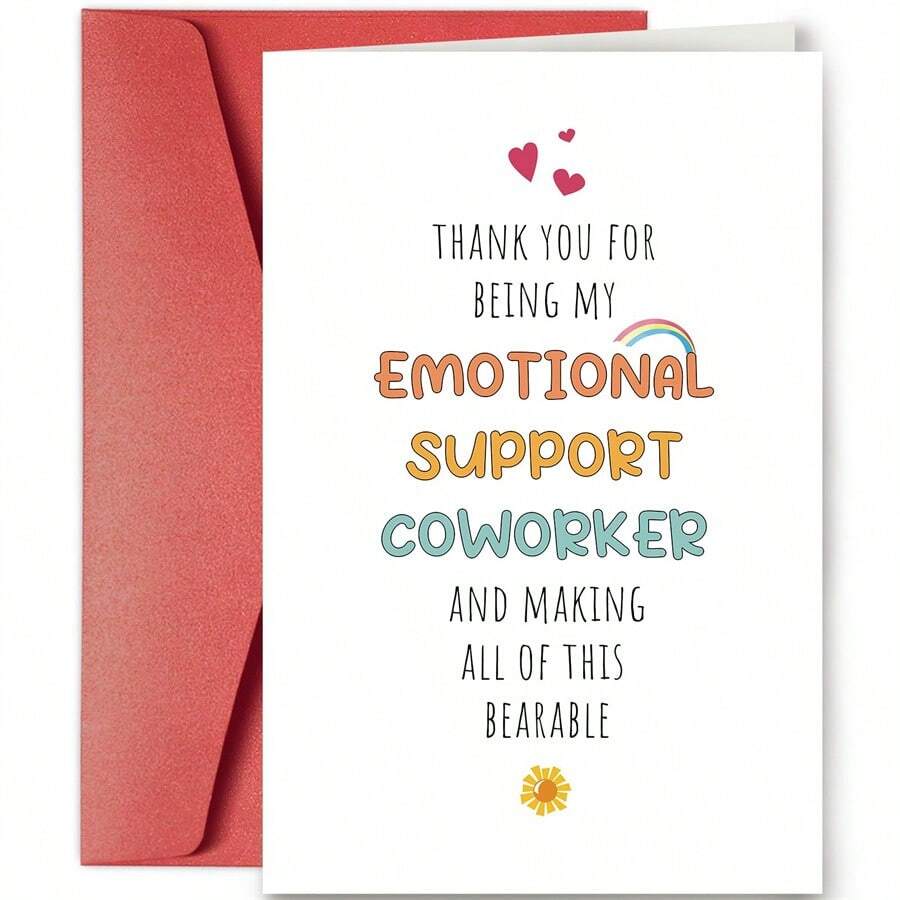 1PC Coworker Birthday Card, Funny Coworker Thank You Card, Emotional ...