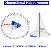 Handmade American Saltwater Fishing Cast Net With Heavy Duty Real Zinc ...