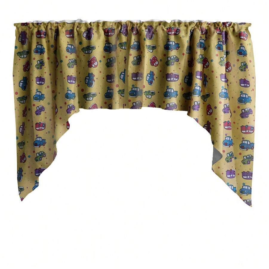 Cars And Trucks Print Swag Window Valance | SHEIN USA