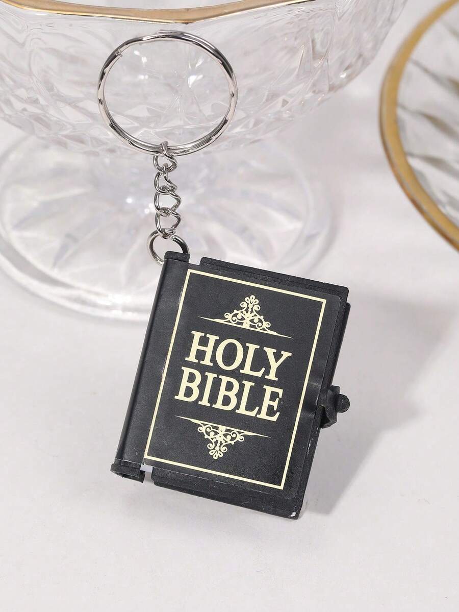 1pc Popular English HOLY BIBLE Christian Jesus Mini Bible Keychain Non ...