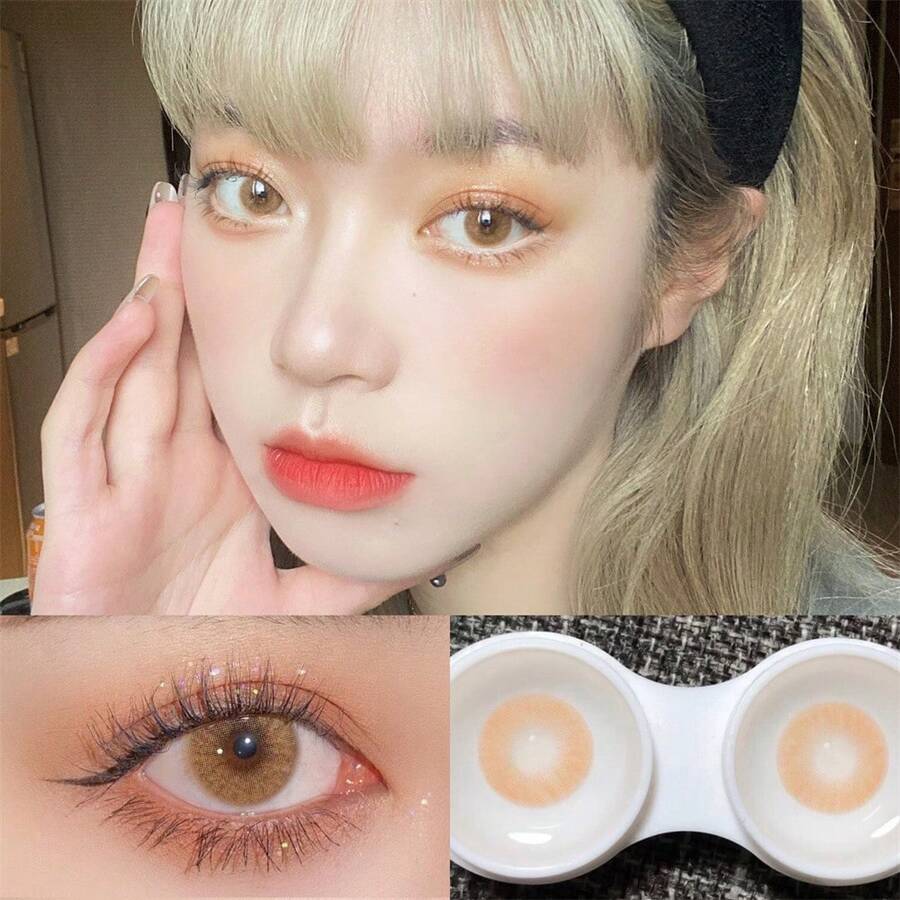 Wireless Brown Big Beauty Pupil Cosmic Contact Lens Small Diameter ...