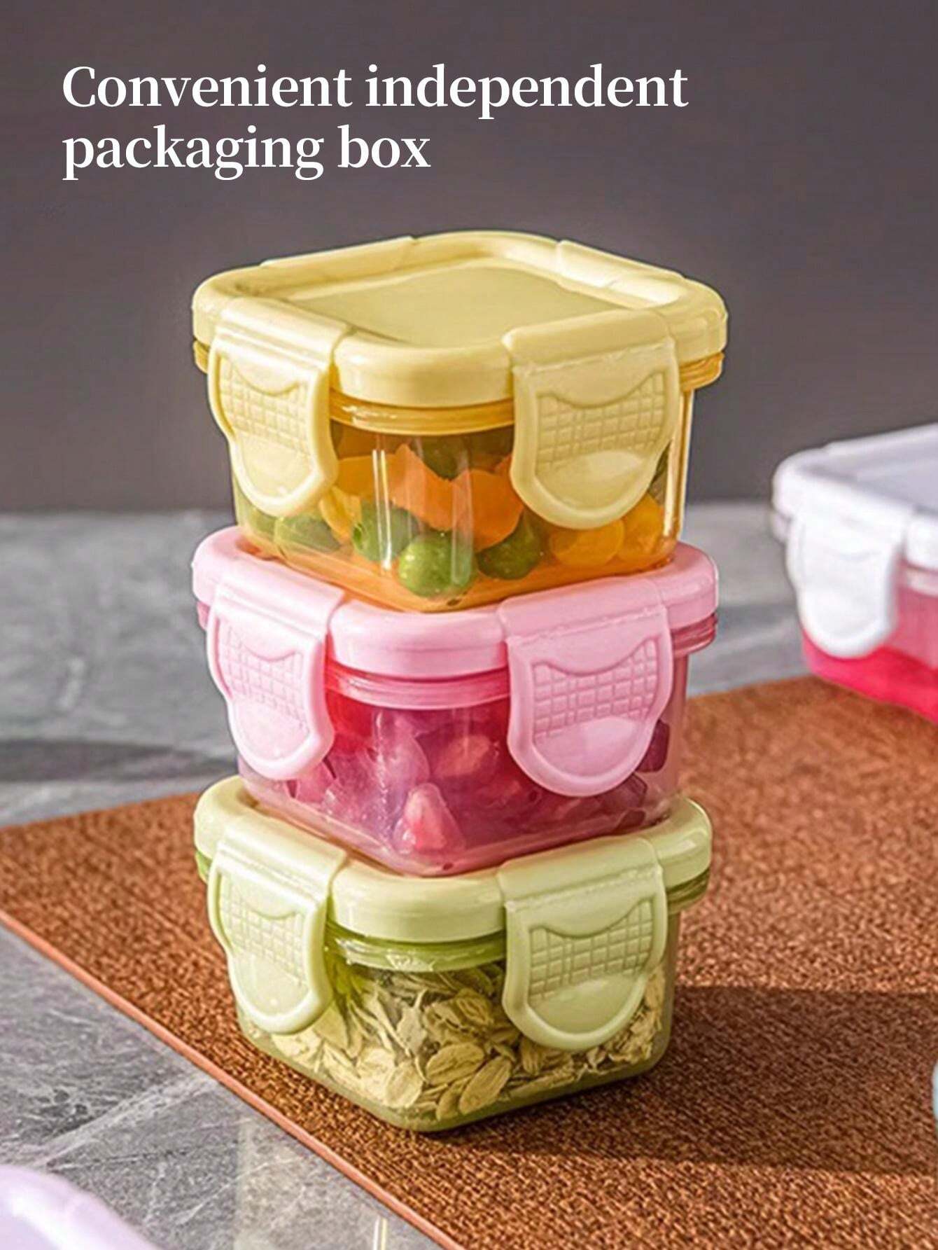 4 peças de 2oz/60ml Recipientes Miniatura de Armazenamento de Alimentos ...
