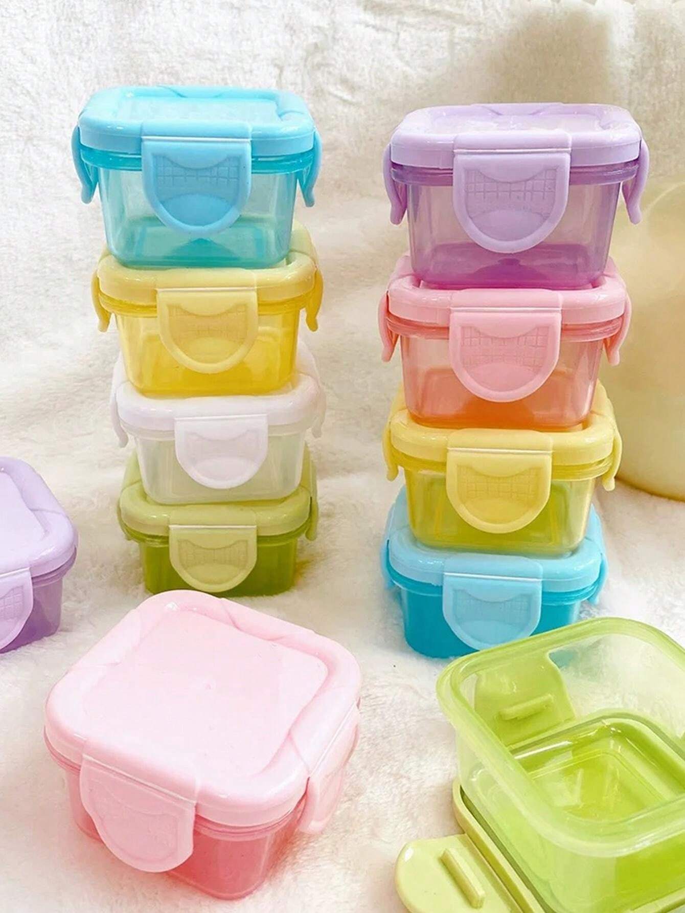 4 peças de 2oz/60ml Recipientes Miniatura de Armazenamento de Alimentos ...