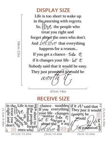 Inspirational Wall Decal Quotes, Living Room Bedroom Saying Sticker ...